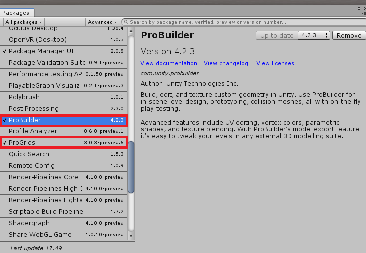 Using Probuilder in Unity and Building the House Structure – G A B R I ...
